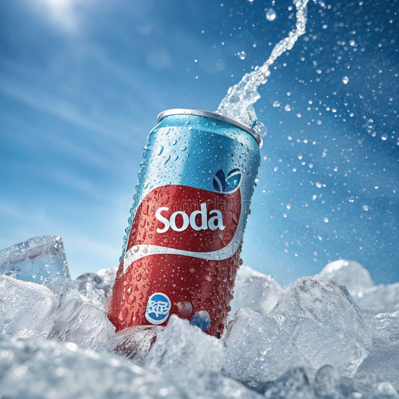 Advertisement for Soda with Can Stock Illustration - Illustration of ...