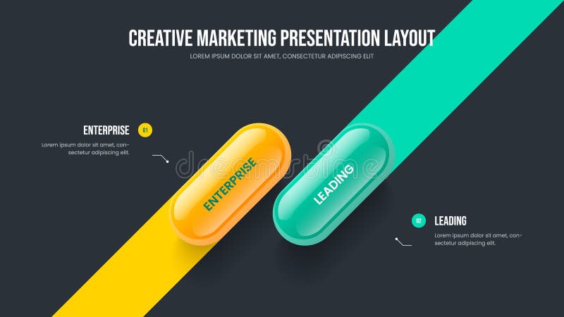 Modern Performance 2 Option Infographic Presentation Layout. Stock ...
