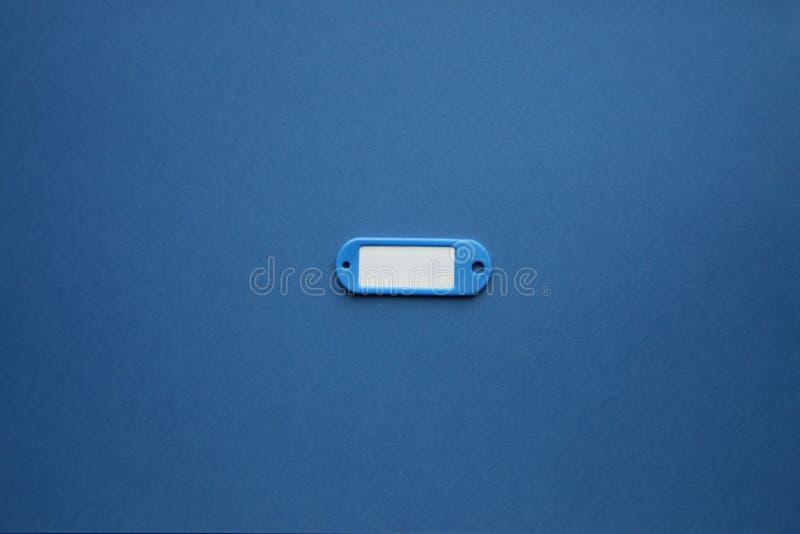 Creative Advertising Background, Empty Tag on a Blue Background Stock ...