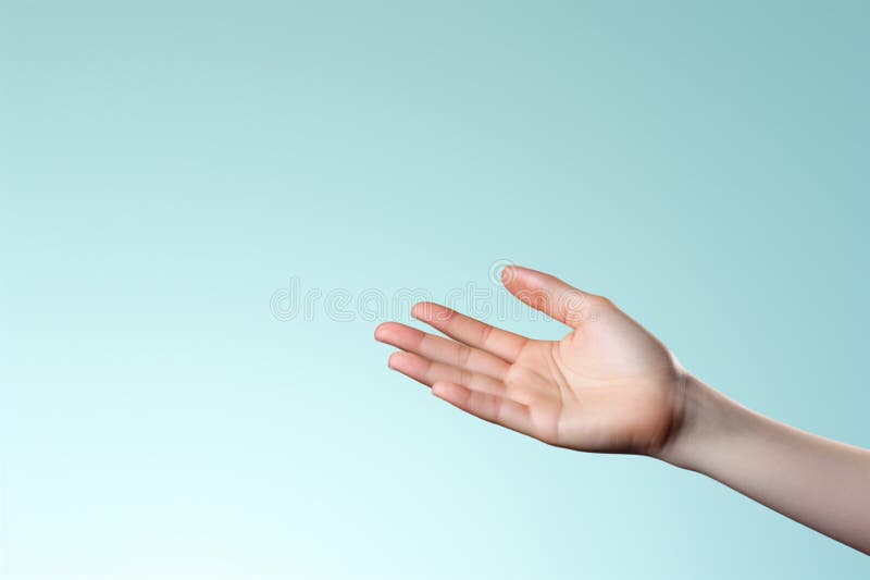 Advertising Background with Open Palm, Emphasizing Presenting Hand ...