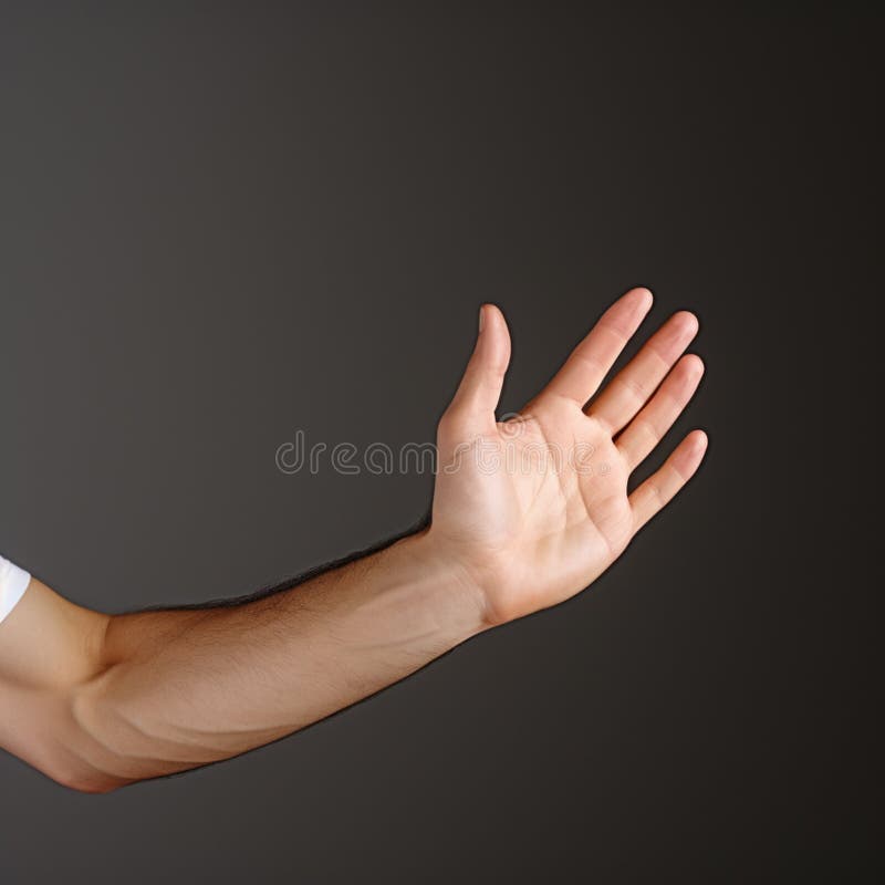 Advertising Background with Open Palm, Emphasizing Presenting Hand ...