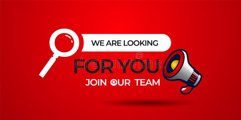 Advertising Banner Design with Loudspeaker for we Re Hiring Join Us ...