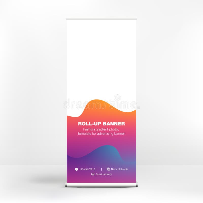Advertising Banner with Fashionable Gradient, Roll-up Banner, Stand for ...