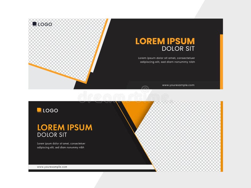 Advertising Banner or Header Design with Copy Space in Black and White ...