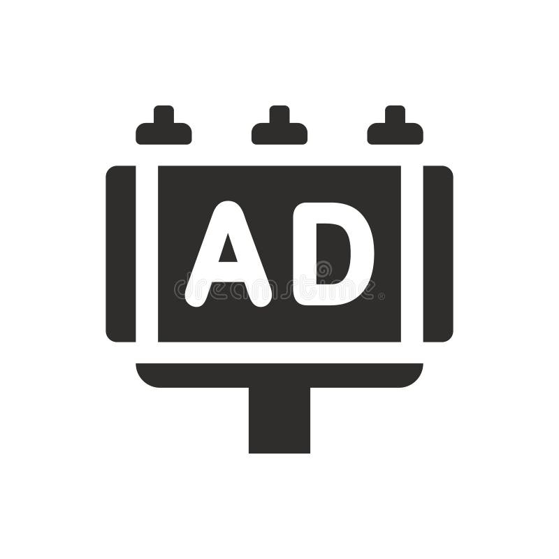 Advertising banner icon stock vector. Illustration of icon - 244536793