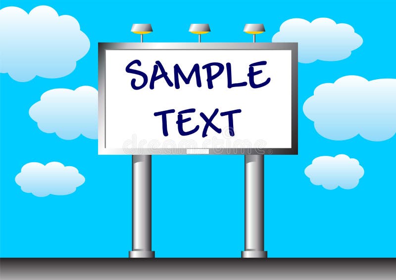 Advertising billboard stock vector. Illustration of goods - 1385887