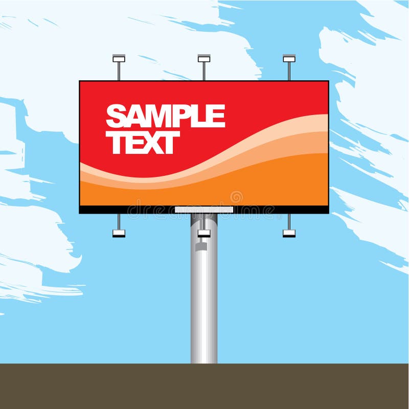 Advertising Billboard in the City Stock Vector - Illustration of ...