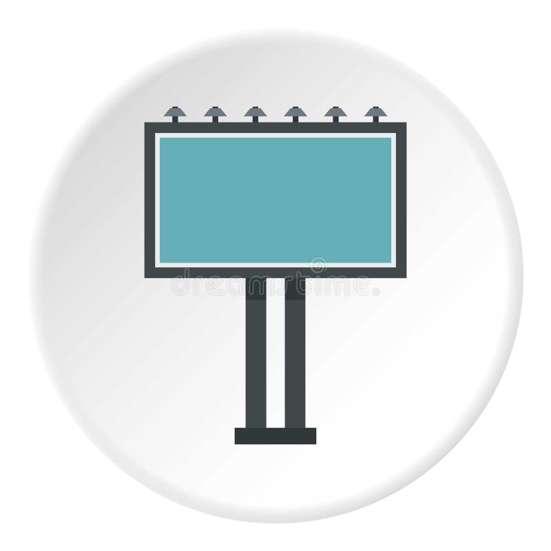 Advertising Billboard Icon Circle Stock Vector - Illustration of blank ...
