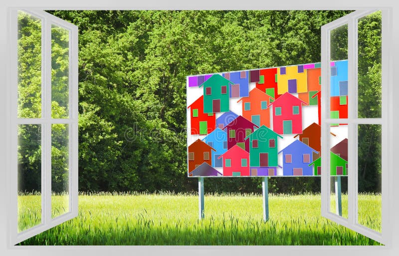 Advertising Billboard Informs the Construction of a New Residential ...