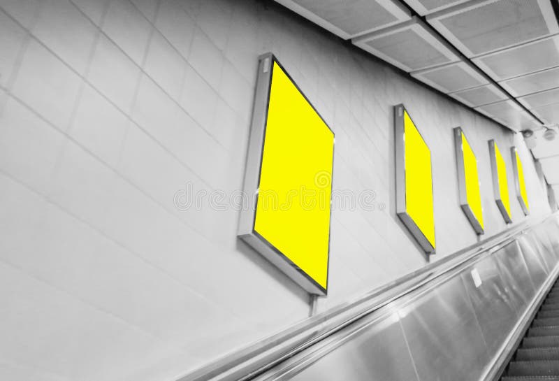 Advertising Billboard Mockup Vertical,yellow Light Box Showcase Indoor ... Advertising Billboard Mockup Vertical,yellow Light Box Showcase Indoor ...