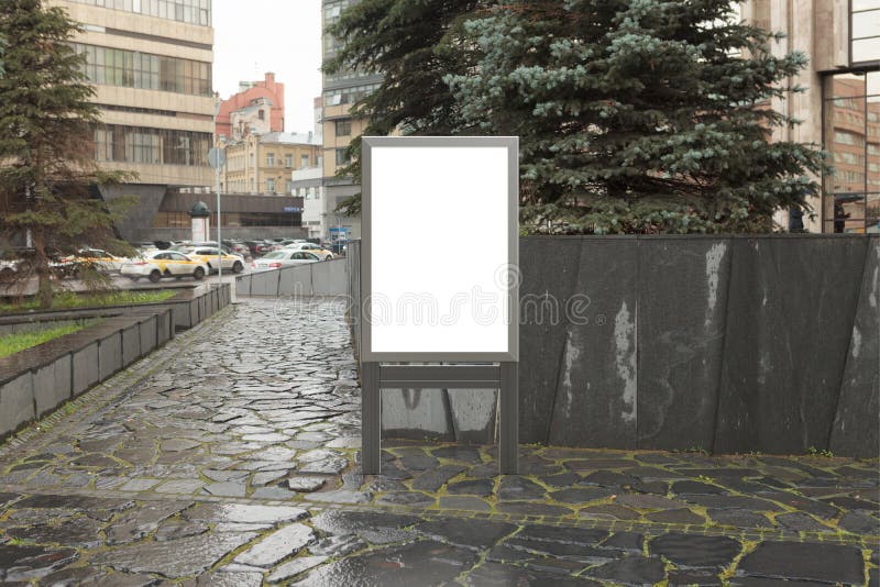 Advertising Billboard Stand Mock Up on the Street Stock Image - Image ...