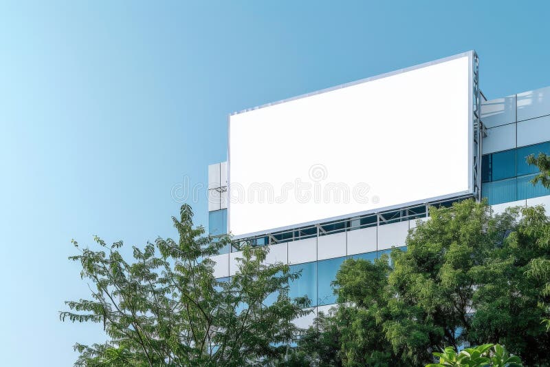 Advertising Billboard, White Template Placeholder of an Advertising ...