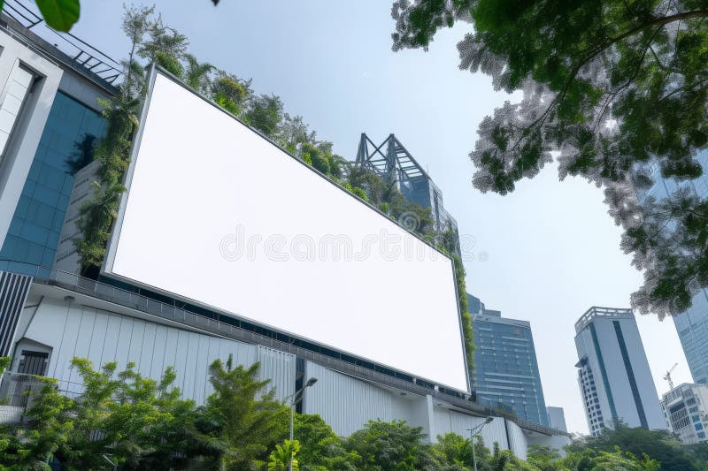 Advertising Billboard, White Template Placeholder of an Advertising ...