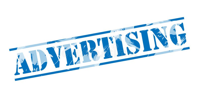 Advertising blue stamp stock illustration. Illustration of label - 97560854