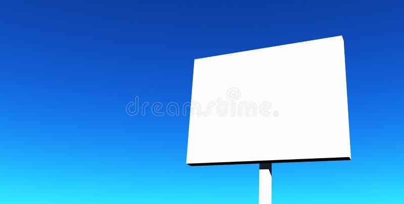 Advertising Board on Blue Sky 03 Stock Illustration - Illustration of ...