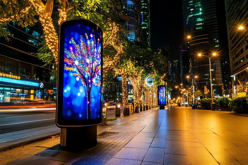 Advertising Board, Digital Display, Dynamic Content Allows for Rotating ...