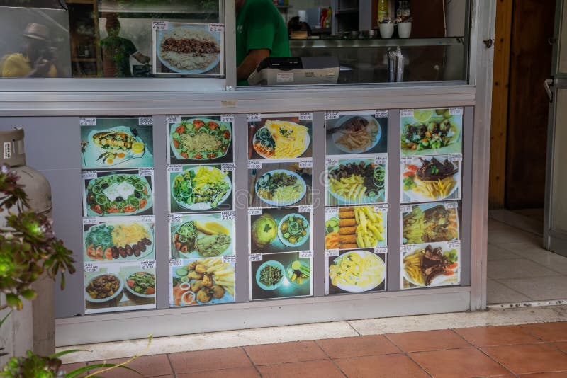 Advertising Board with the Menu of the Restaurant Editorial Photography ...