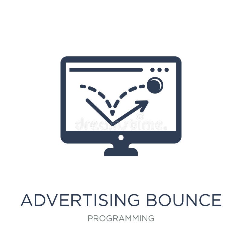 Bounce Rate Icon. Trendy Flat Vector Bounce Rate Icon on White B Stock ...