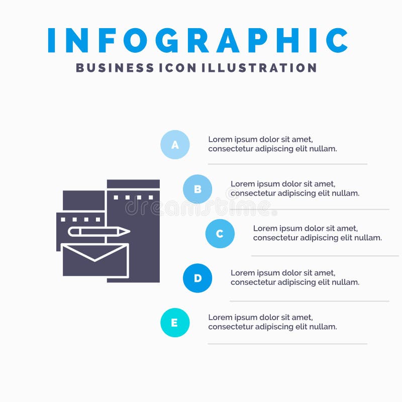 Advertising, Branding, Identity, Corporate Solid Icon Infographics 5 ...