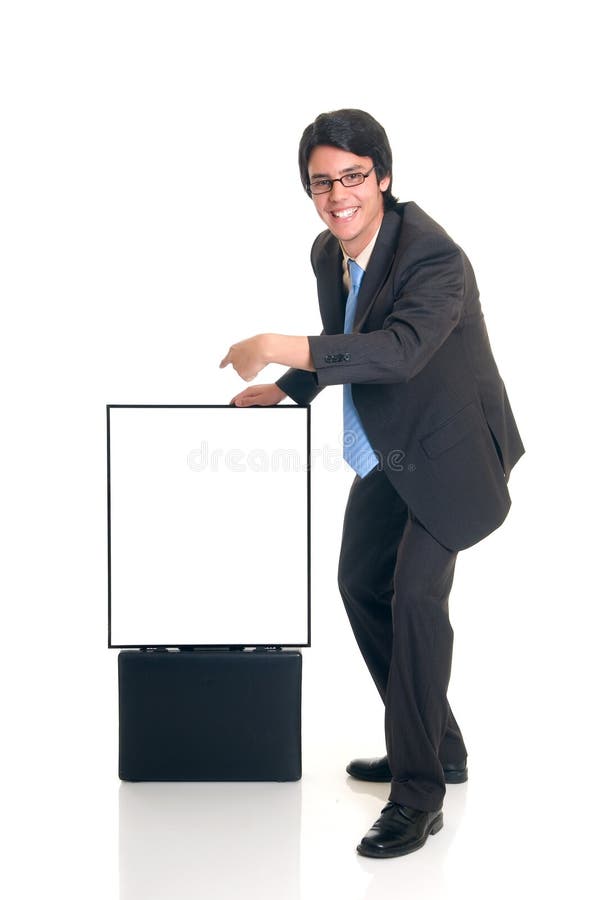 Advertising businessman stock photo. Image of studio, style - 5472204