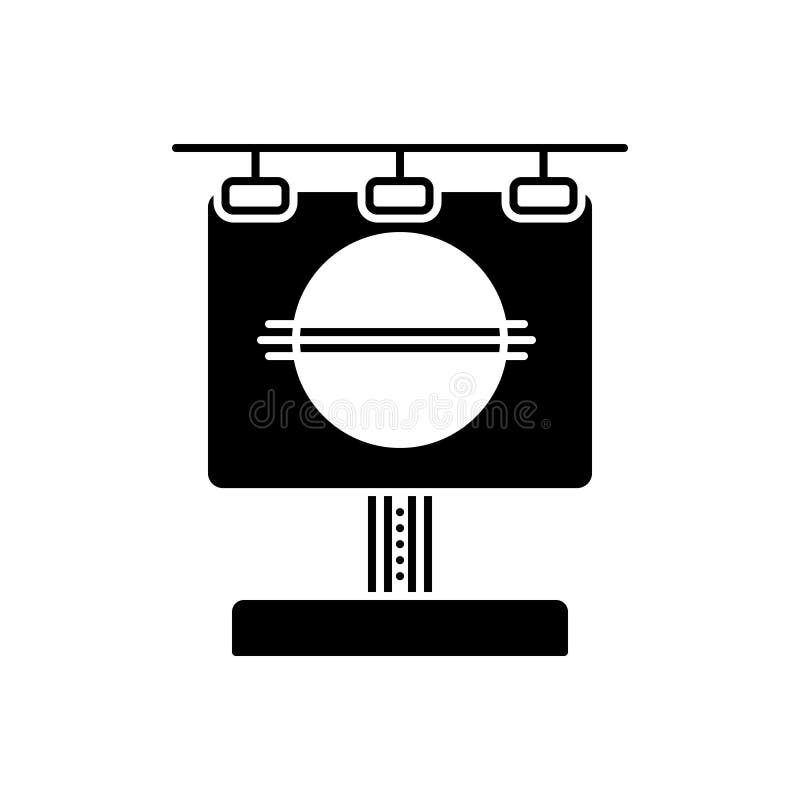 Black Solid Icon for Advertising, Campaign and Digital Stock Vector ...