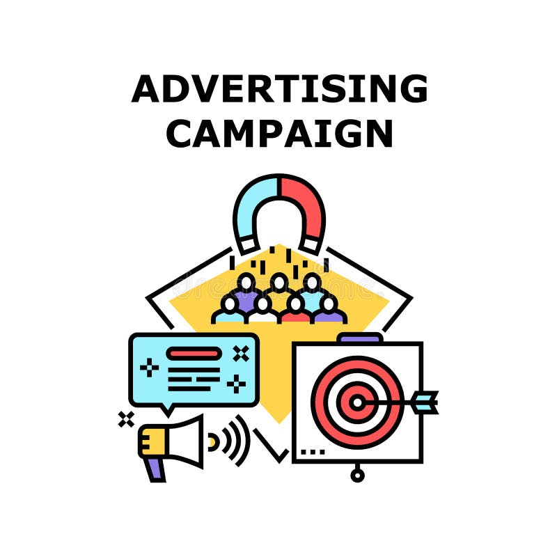 Advertising Campaign Vector Concept Illustration Stock Vector ...