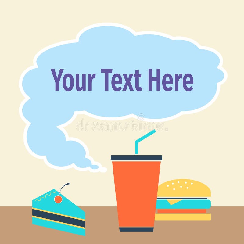 Advertising Card for Fast Food Stock Vector - Illustration of ...