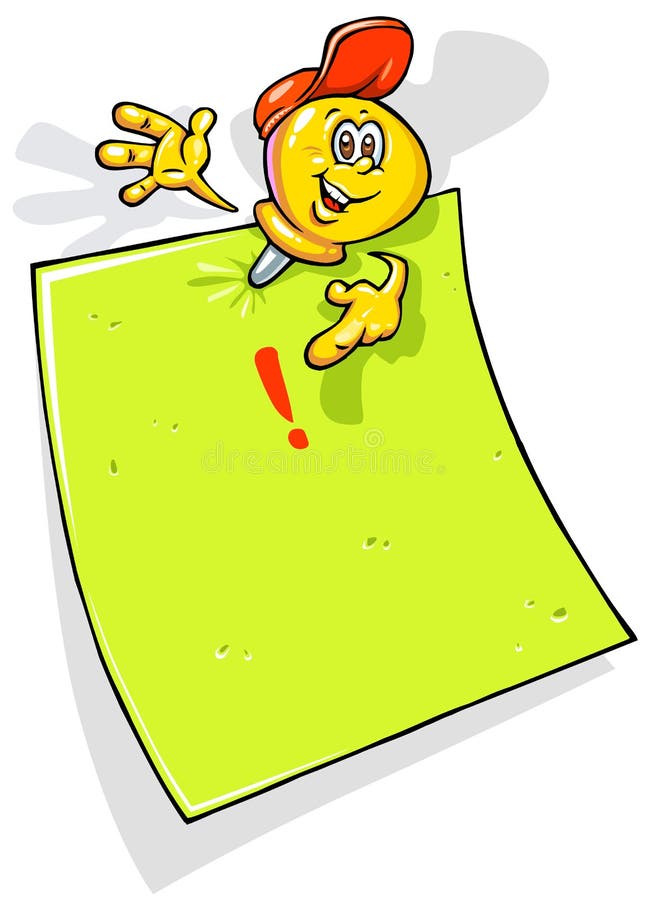 Advertising Cartoon Notes stock illustration. Illustration of message ...