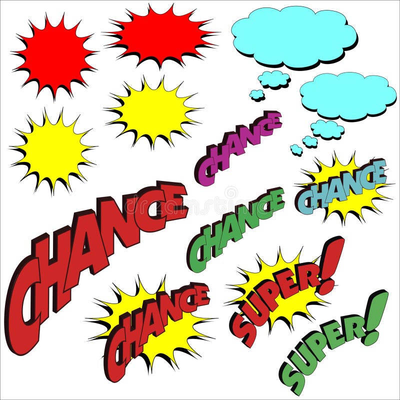 Advertising comic signs stock vector. Illustration of icons - 18055822