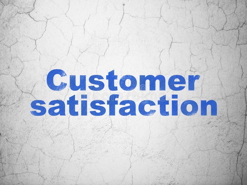 Advertising Concept: Customer Satisfaction on Wall Background Stock ...