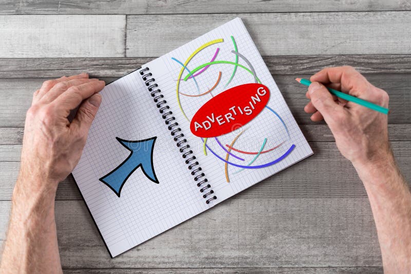 Advertising Concept on a Notepad Stock Image - Image of design ...