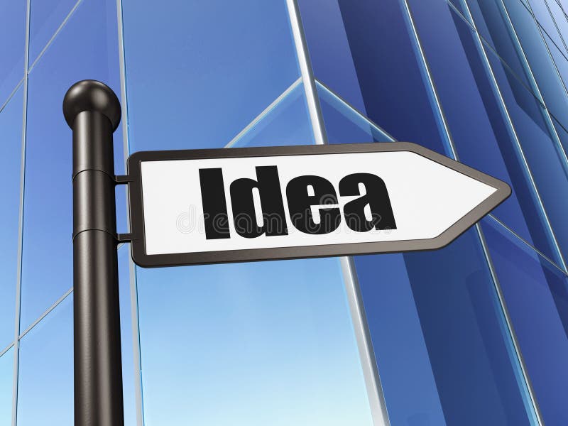 Advertising Concept: Sign Idea on Building Stock Illustration ...