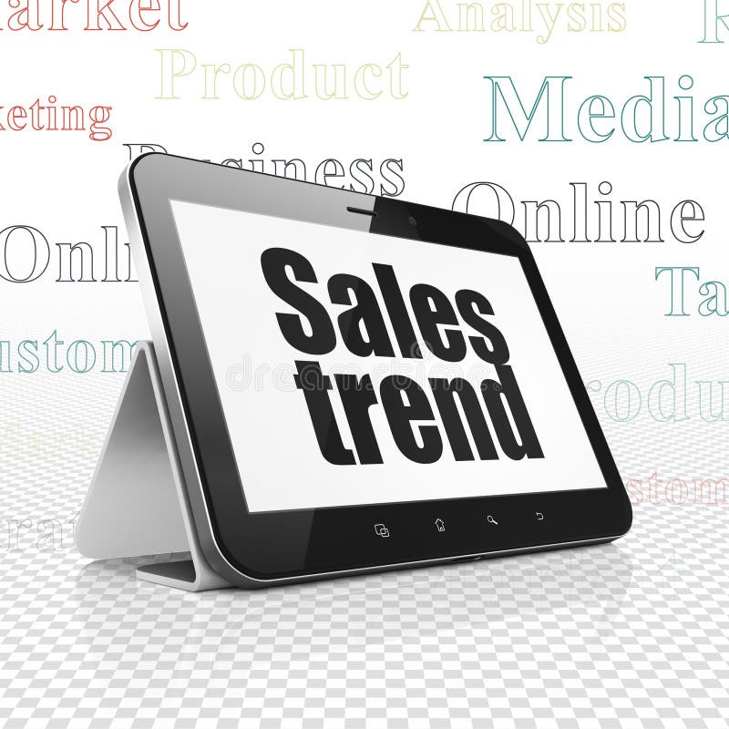 Advertising Concept: Tablet Computer With Sales Trend On Display Stock ... Advertising Concept: Tablet Computer With Sales Trend On Display Stock ...