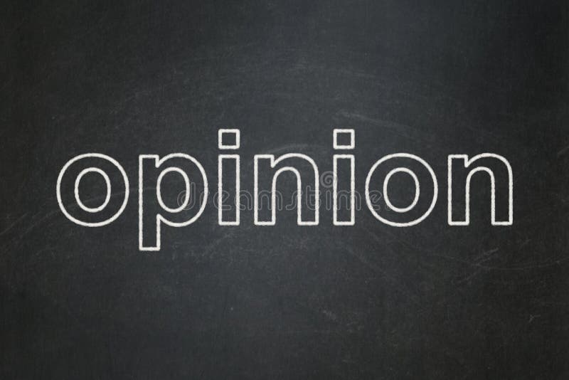 Advertising Concept: Opinion on Chalkboard Background Stock Photo ...