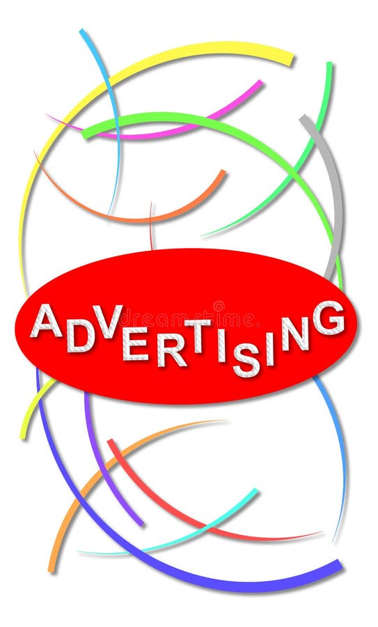 Advertising Concept on White Background Stock Illustration ...
