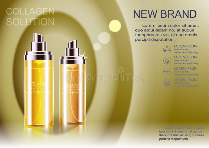 Advertising a Cosmetic Product Contained Different Colors of Bottles ...