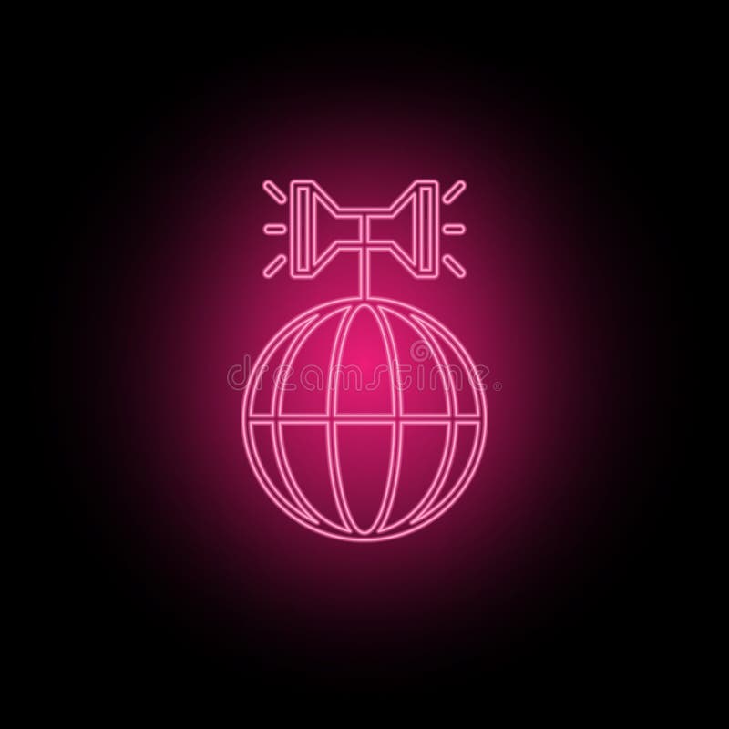 Advertising, Digital, Global Neon Icon Can Be Used To Illustrate Topics ...