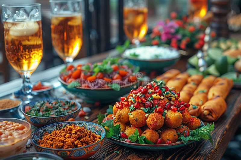 Advertising Display Features Diverse Meal Options for Ramadan Iftar ...