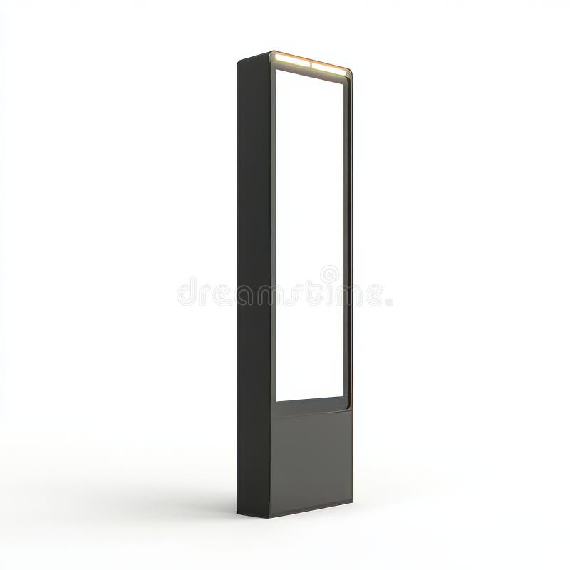Advertising Display Stand Featuring a Blank Digital Signage Screen ...