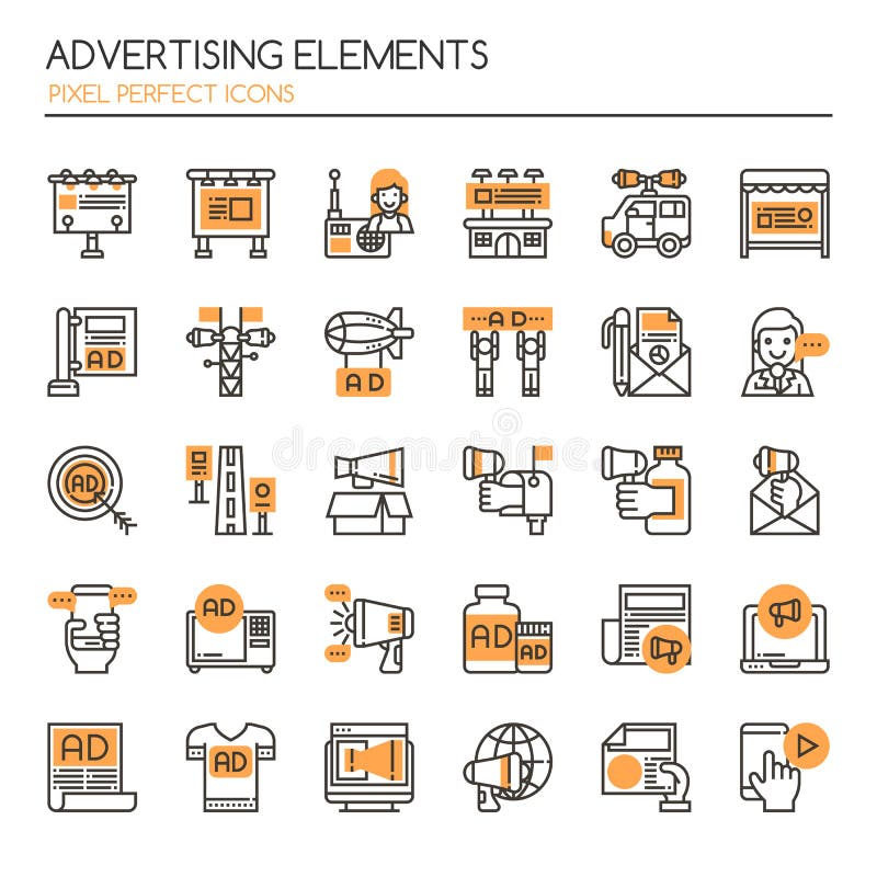 Advertising Elements stock illustration. Illustration of banner - 95891357