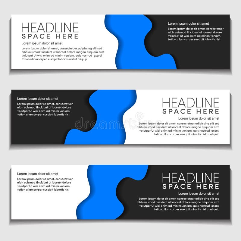Advertising Header, Footer Web Banner Background Mockup Wavy, Wave with ... Advertising Header, Footer Web Banner Background Mockup Wavy, Wave with ...