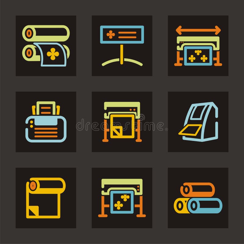 Advertising Icon Series stock vector. Illustration of icons - 1971896
