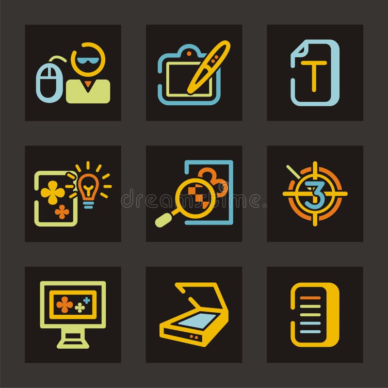 Advertising Icon Series stock vector. Illustration of symbol - 1971881