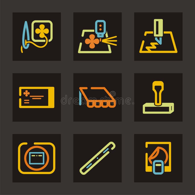 Advertising Icon Series stock vector. Illustration of icons - 1971896