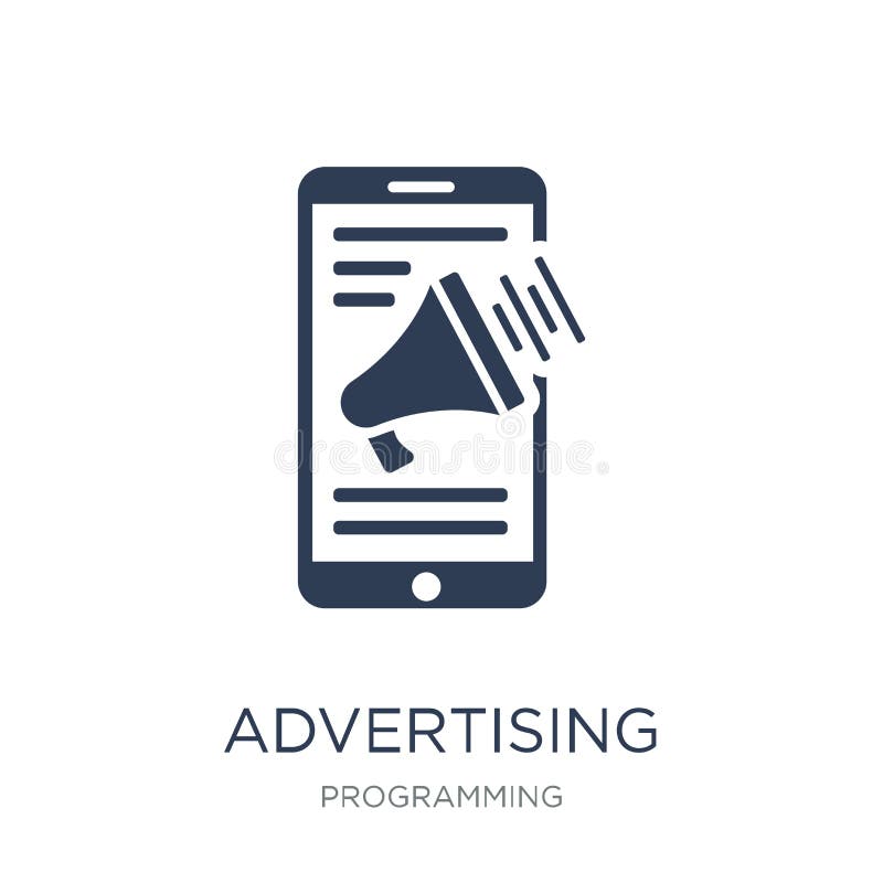 Advertising Icon. Trendy Flat Vector Advertising Icon on White B Stock ...