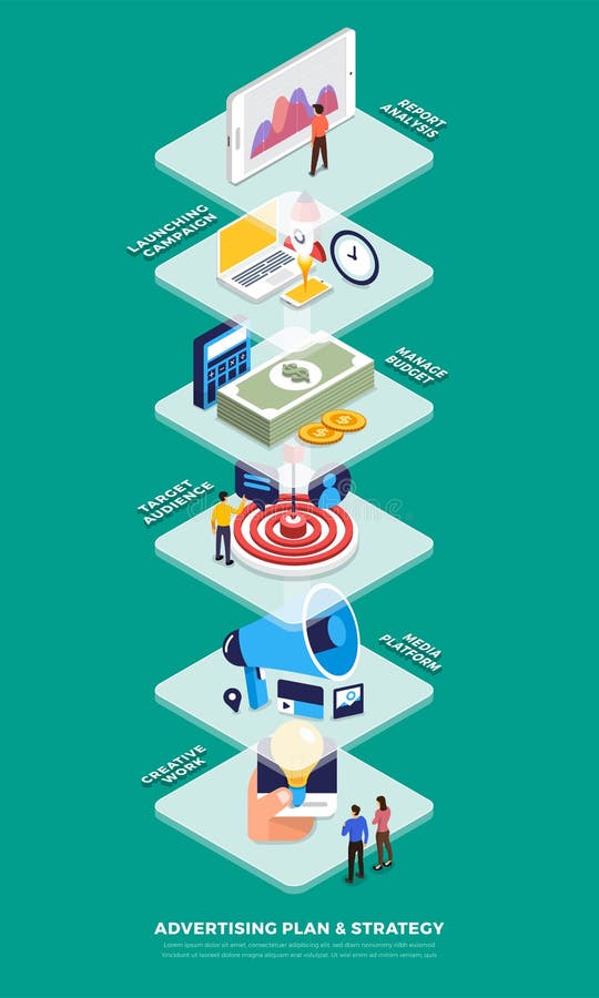 Advertising infographic stock vector. Illustration of design - 123043957