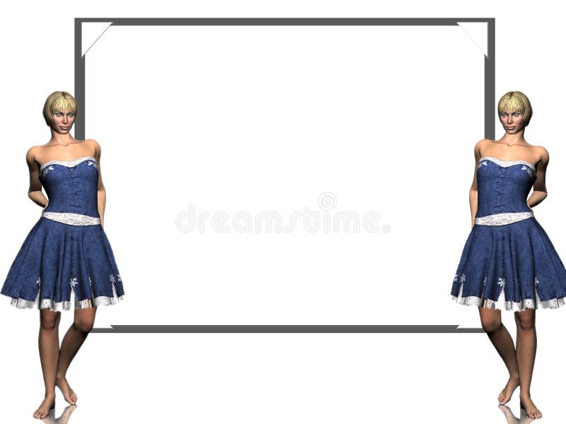 Advertising lady. stock illustration. Illustration of female - 430923