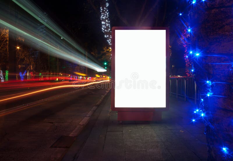 Advertising light boxes stock photo. Image of information - 23272004
