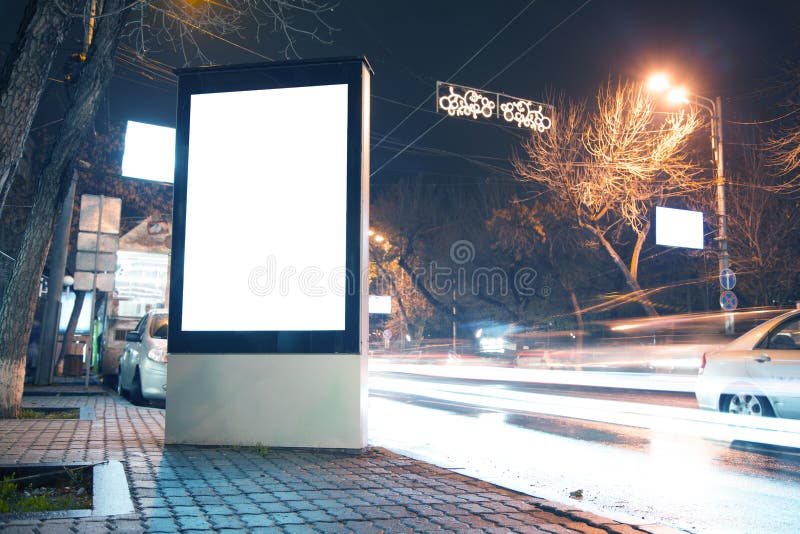 Advertising Mock Up Banner of Bus Station Stock Photo - Image of stop ...