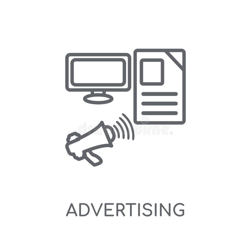 Advertising Networks Linear Icon. Modern Outline Advertising Net Stock ...